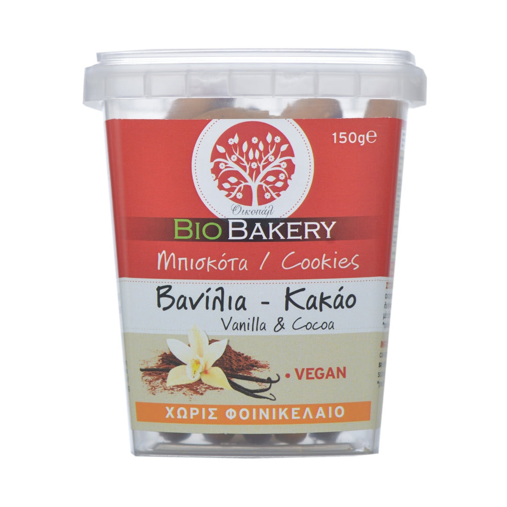 Oikopal Био бисквити с ванилия и какао 150 гр. – Ollytea